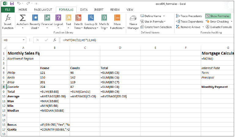 Excel Tutorial How To Display Worksheet Formulas In Excel